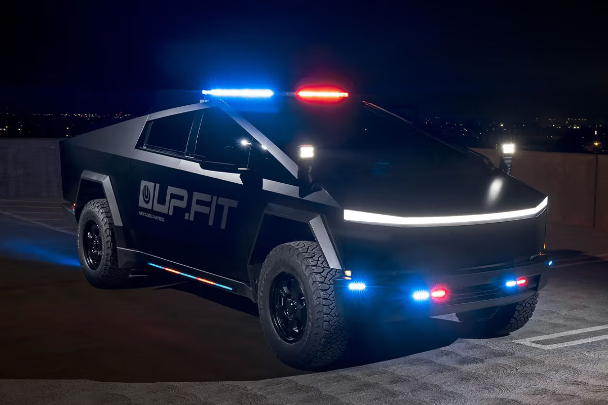 Camburão elétrico: Tesla Cybertruck se veste para combater o crime ...